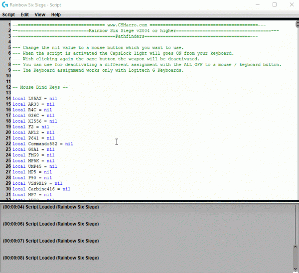 How To Install Rainbow Six Siege Logitech Lua Script Macro